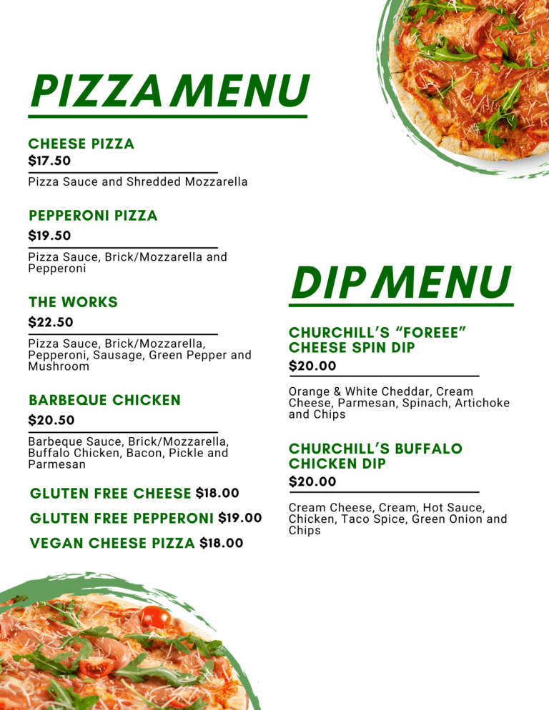 Food Menu – Top Shots Golf